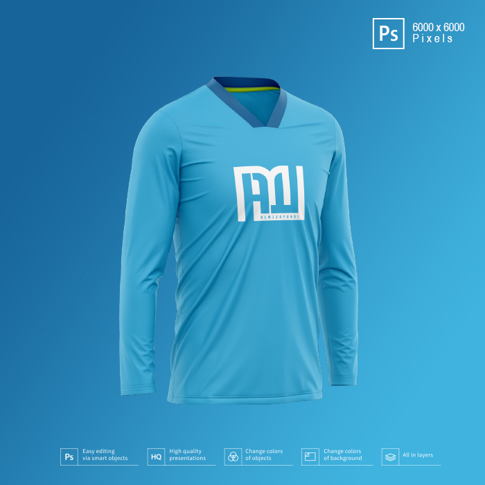 Jual MOCKUP JERSEY V RATA LENGAN PANJANG - 6000x6000 Pixels | Shopee ...