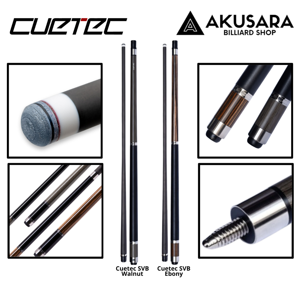 Jual Cuetec Cynergy SVB Ebony Walnut Linen Wrap Cue 95-101 95-102 LW ...