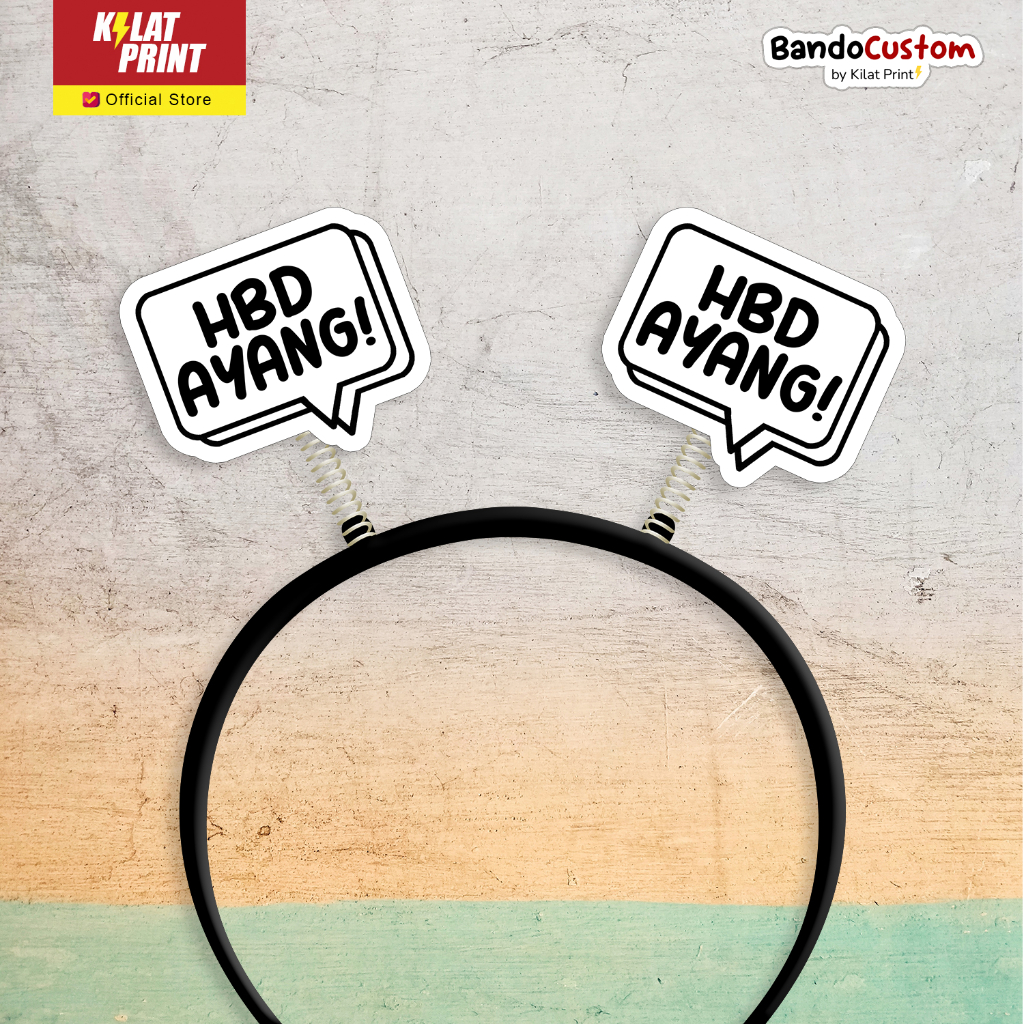 Jual Custom Bando Per Tuing Ulang Tahun Happy Birthday Teks Box Edition ...