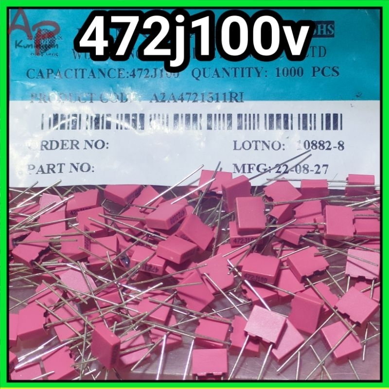 Jual 10pcs capacitor mkm kapasitor 4n7 4,7n 472j 472 kualias bagus ...