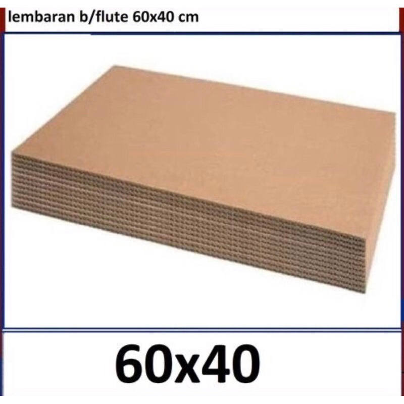 Jual 60x40 cm lembaran single wall karton kardus dus packaging | Shopee ...