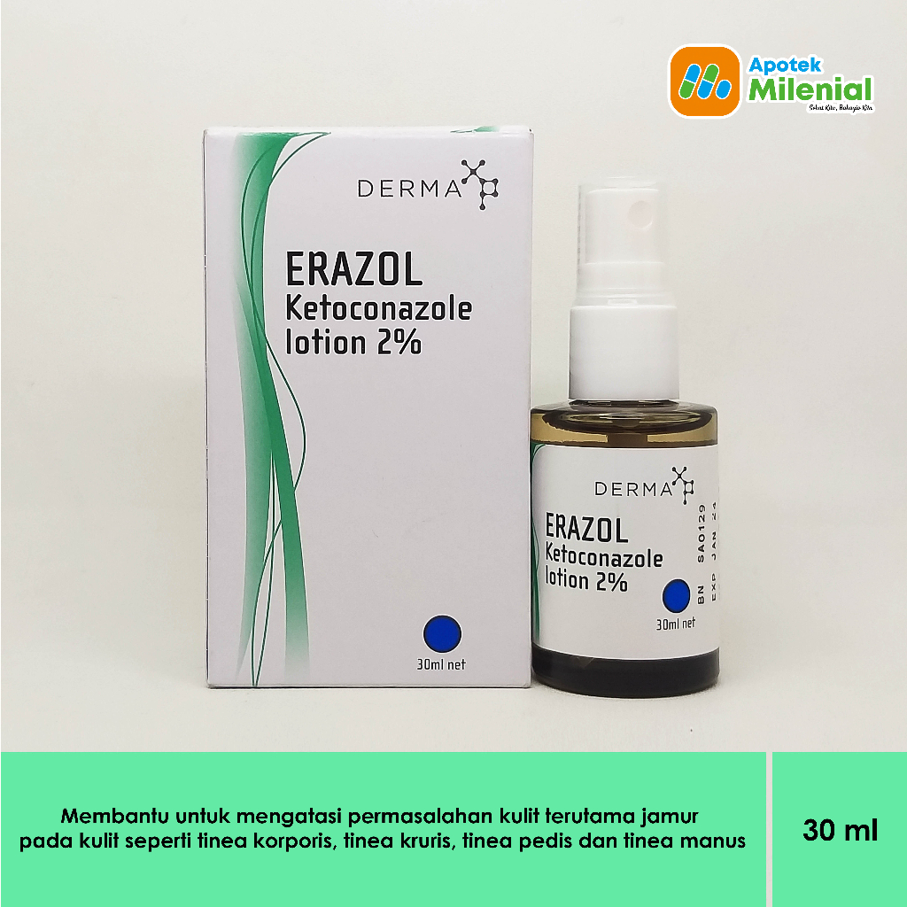 Jual Erazol Lotion 30 ml / Mengatasi Permasalahan Kulit Karena Jamur ...