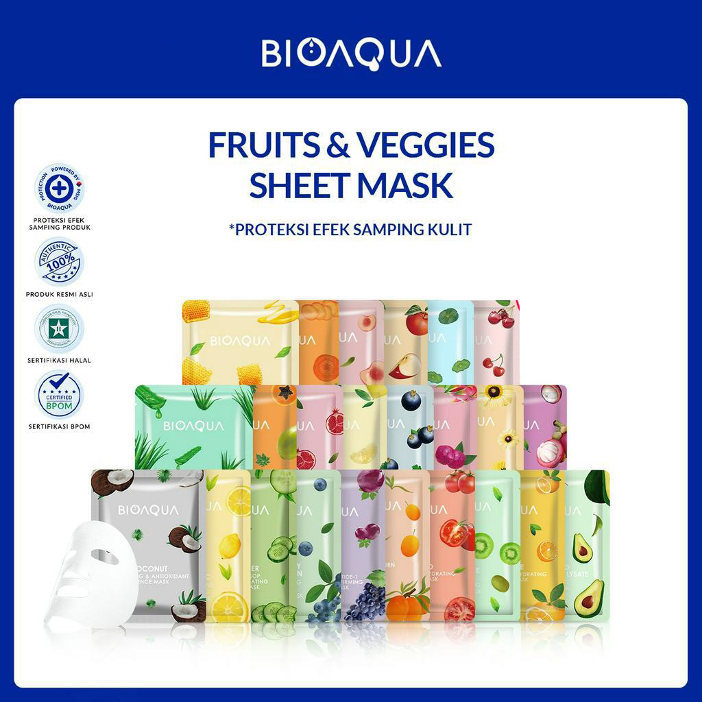 Jual Bioaqua Brightening Moisturizing Hydrating Antioxidant Essence Sheet Mask 25gr | Shopee ...