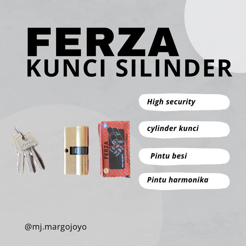 Jual FERZA / Kunci cylinder / Silinder kunci / Hower / pintu besi ...