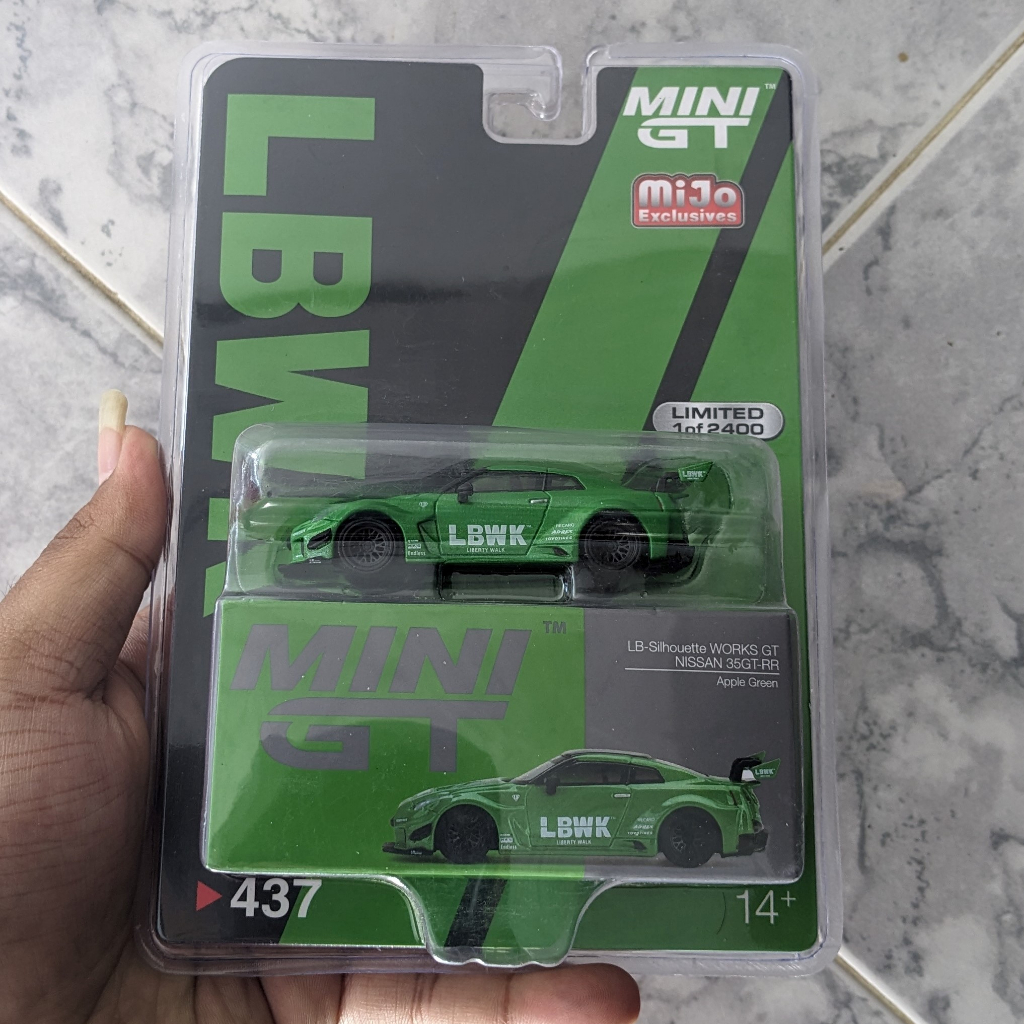 Jual Mini GT 437 Nissan GTR R35 Apple Green LBWK Mijo | Shopee Indonesia