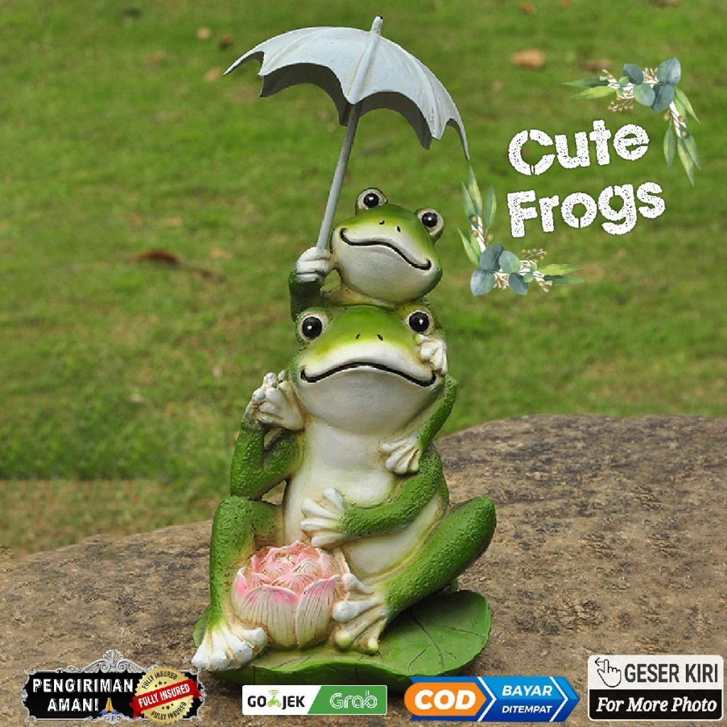 Jual Patung Kodok Patung Katak Pajangan Hiasan Kodok Katak Cute Frogs ...