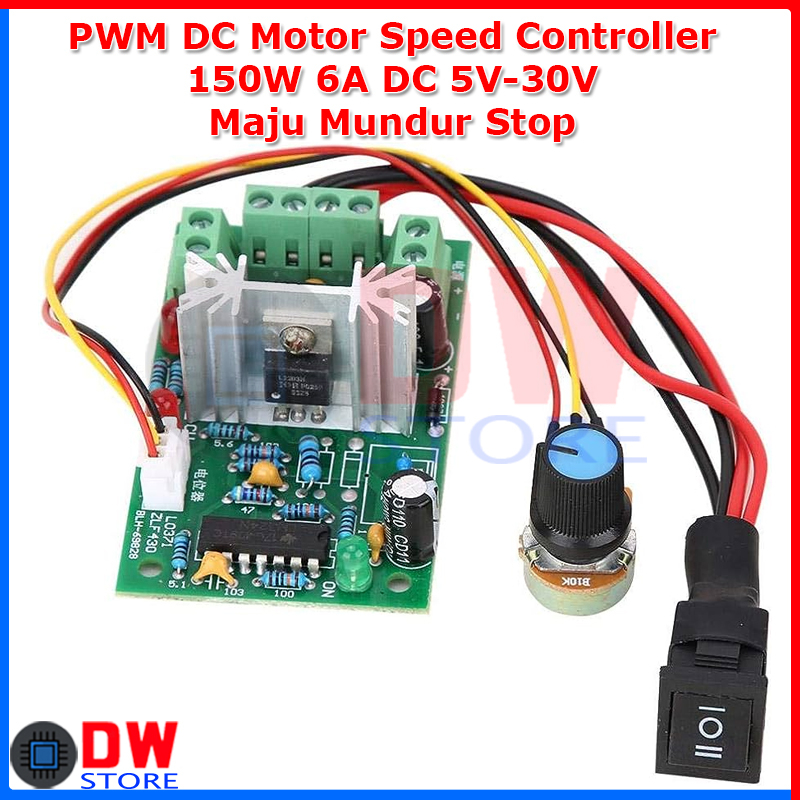 Jual PWM DC 120W 6A 5V-30V Speed Motor Dinamo Controller Saklar Maju ...