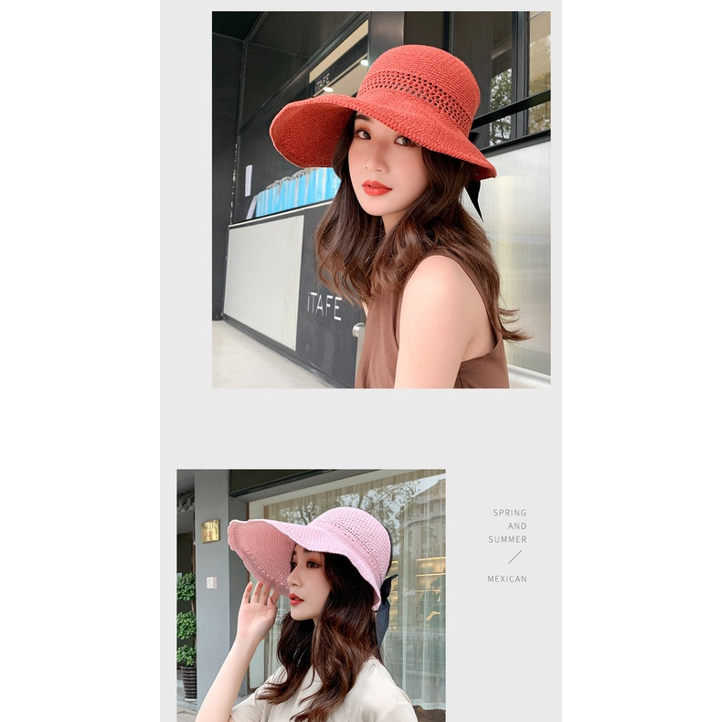 Jual ikiloshop HT4 Topi Pantai Rajut Pita Sun Visor Hat Sinar Matahari ANTI UV Import Topi ...