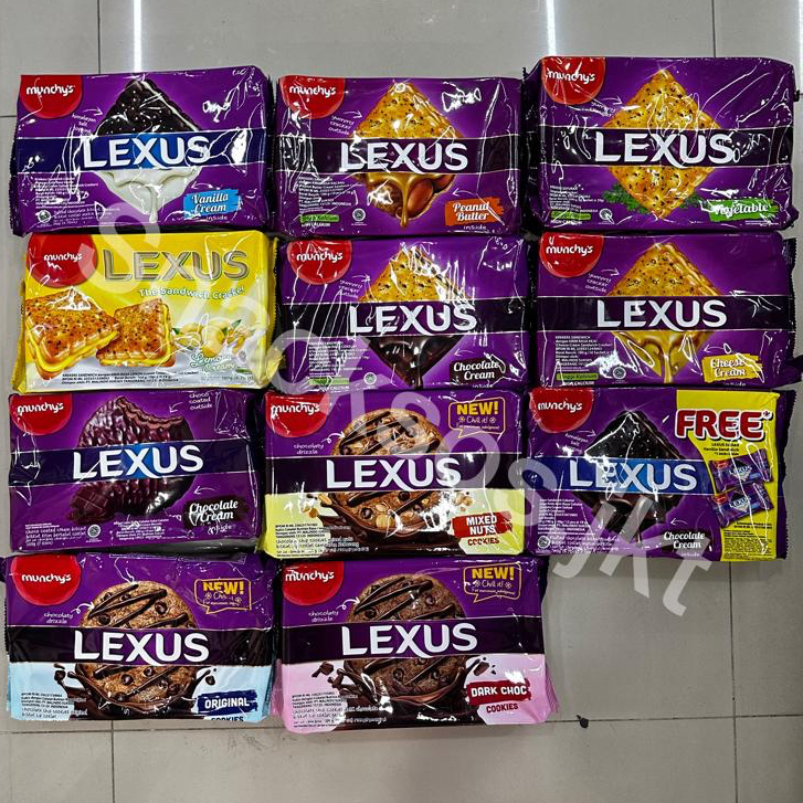 Jual MUNCHY'S LEXUS BISCUIT VANILLA CREAM / LEXUS LYCHEE / PEANUT ...