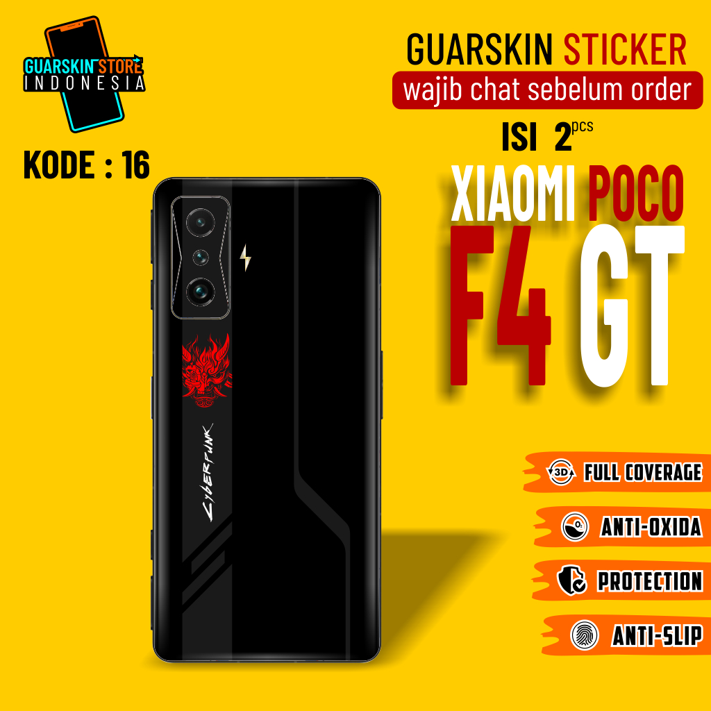 Jual Garskin's Skin Protector Xiaomi Poco F4 GT Kode 16-20 Bisa Request ...