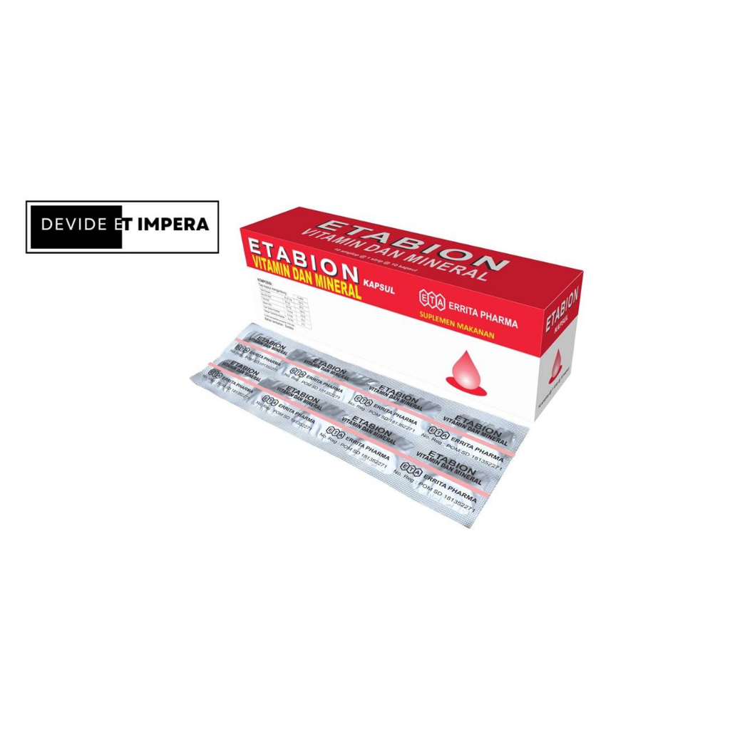 Jual Etabion 1 Strip / 10 kapsul - suplemen tambah darah ibu menyusui ...