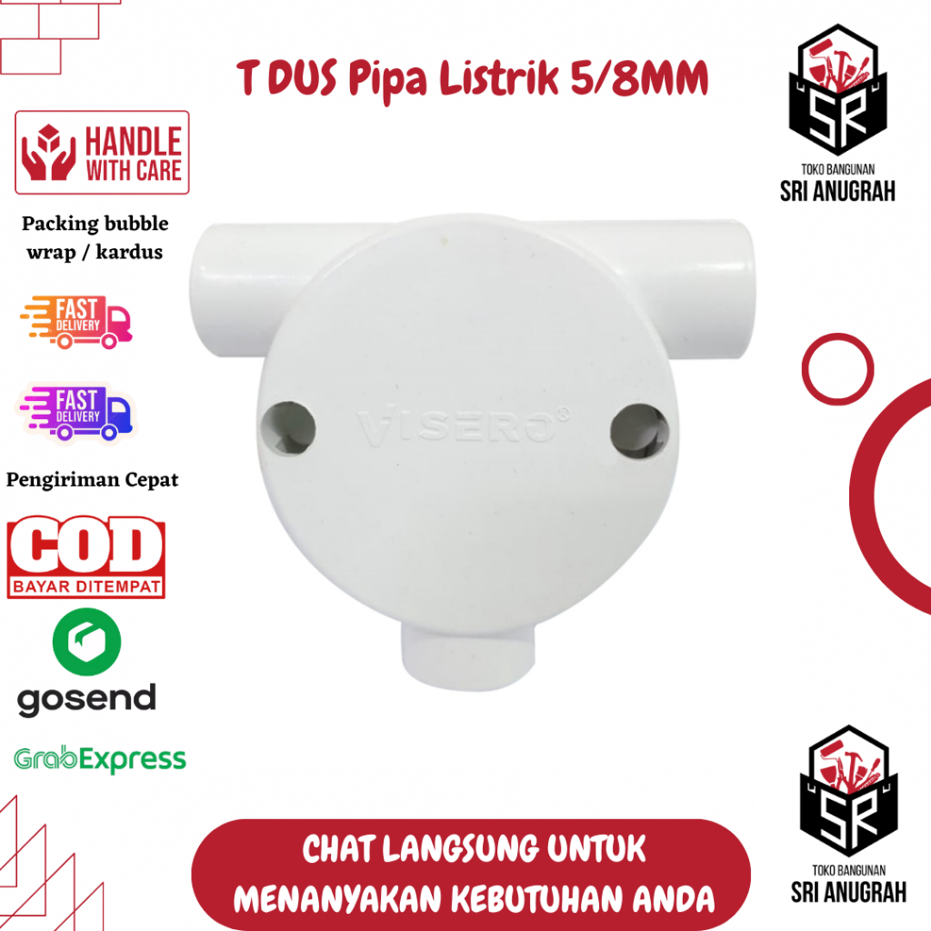 Jual T DUS Sambungan Pipa Listrik Uk 5/8MM | Shopee Indonesia