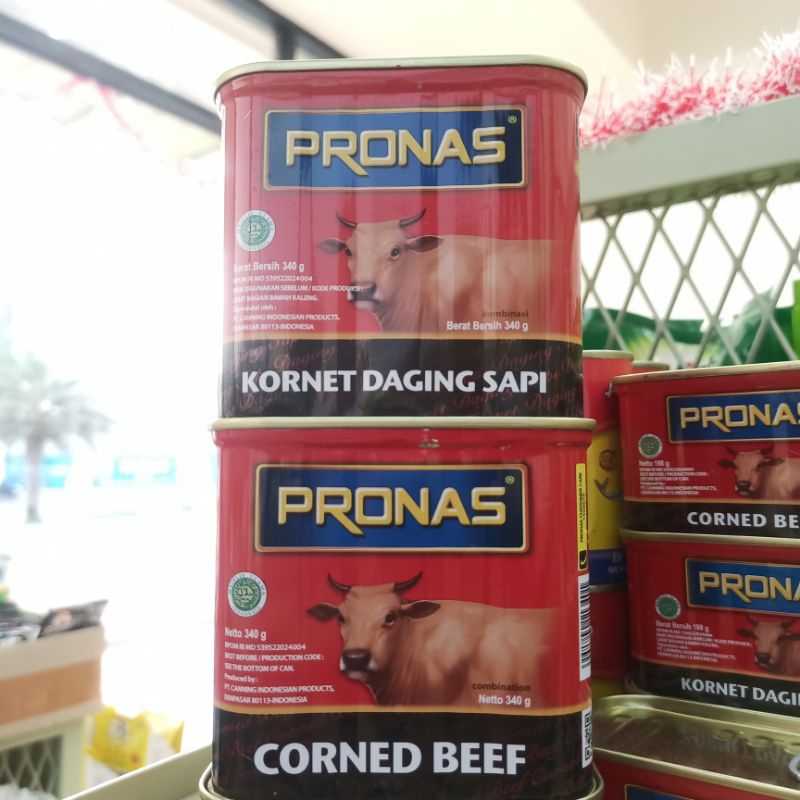 Jual Pronas Corned Daging Sapi Kaleng Kornet Daging Sapi 340g | Shopee ...