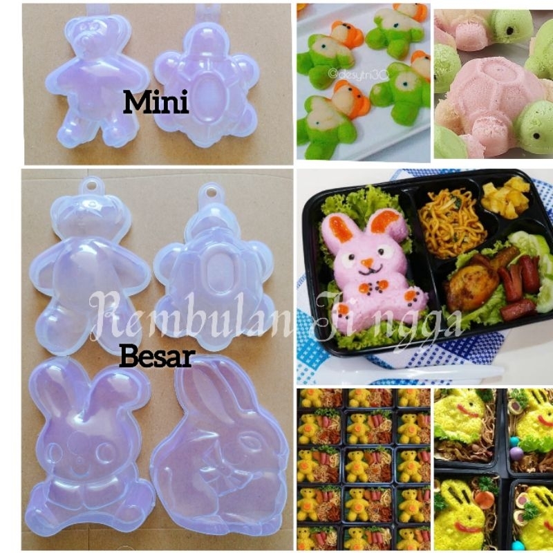 Jual Cetakan Puding Bento Nasi Kura Kura Panda Kelinci | Shopee Indonesia