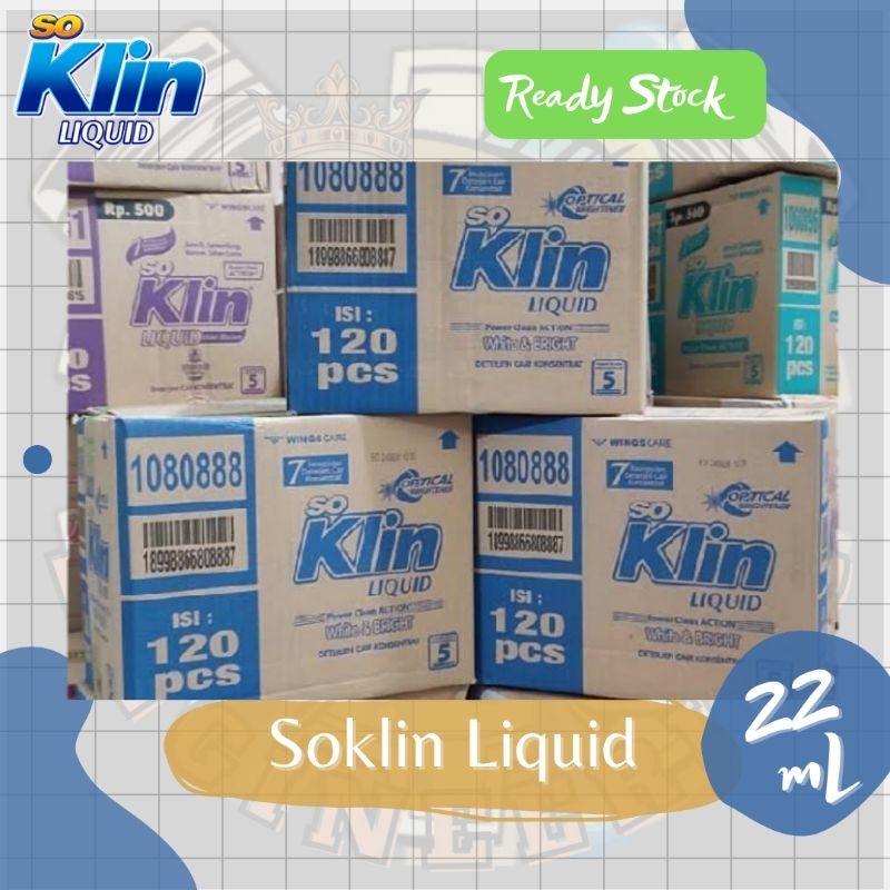 Jual So Klin Cair/So Klin Liquid Deterjen 1 Dus 22 ml | Shopee Indonesia