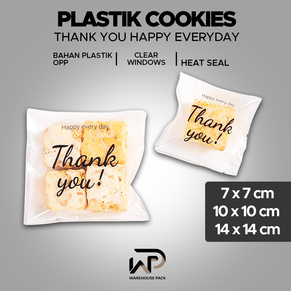 Jual ( 100 PCS ) Plastik Cookies OPP "Thank You Happy Everyday ...