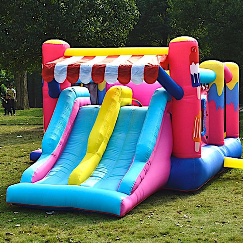 Jual Inflatable Bouncer House 62118 Pink Cafe Ice Balloon Playground ...