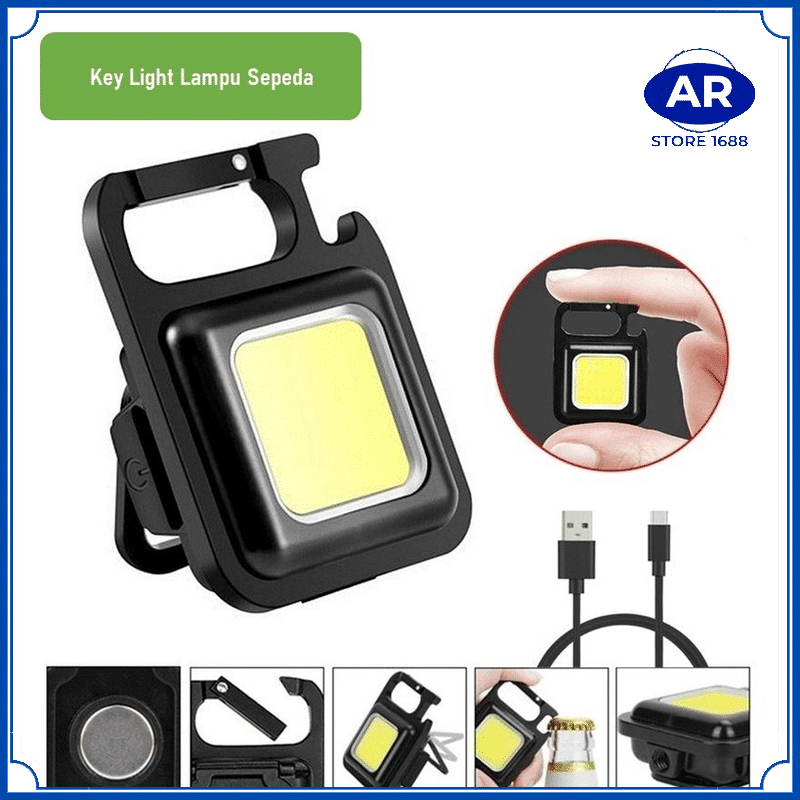 Jual AR PAKET 5PCS Senter Mini Gantungan Kunci Tahan Air Opener Botol ...