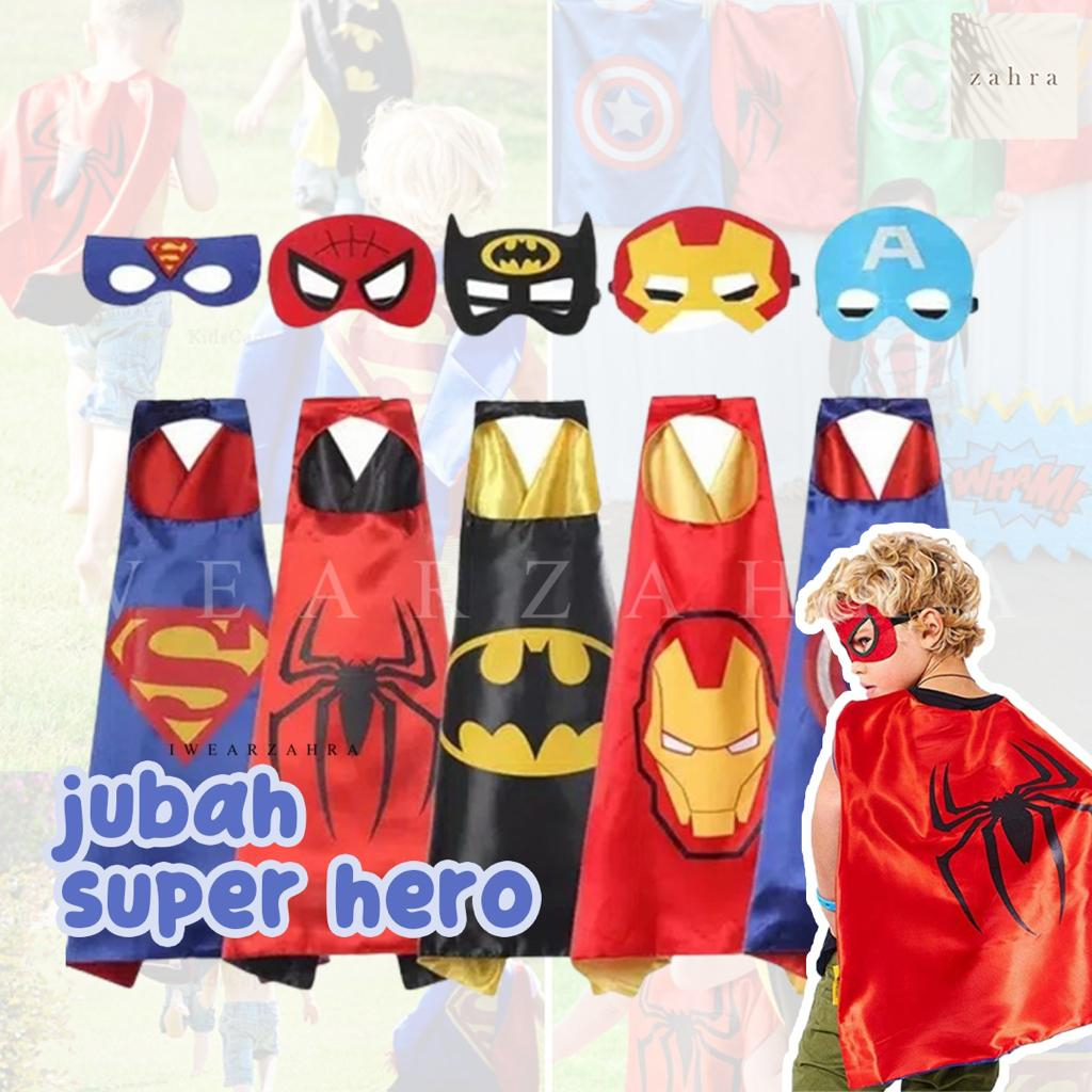 Jual JUBAH TOPENG SUPERHERO - Kostum Cosplay Superman Batman Captain ...