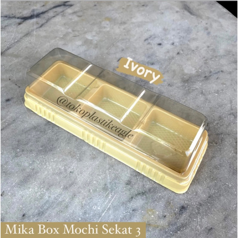 Jual [isi 25pcs] Mika Box Mochi Sekat 3/ Kemasan Mochi Sekat 3 | Shopee ...