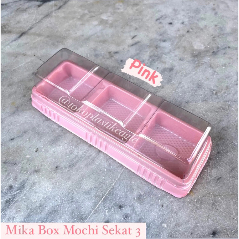 Jual [isi 25pcs] Mika Box Mochi Sekat 3/ Kemasan Mochi Sekat 3 | Shopee ...