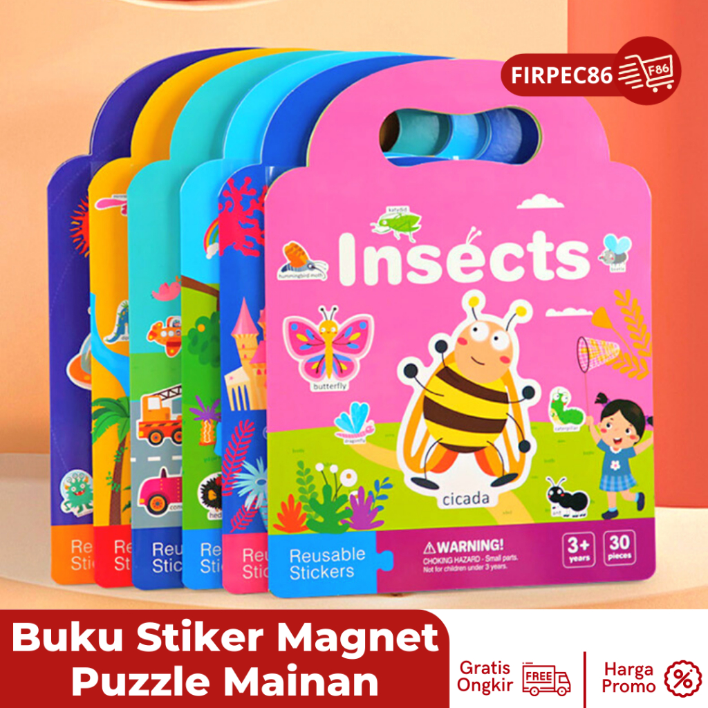Jual Buku Stiker Anak /Reusable Sticker/ Sticker Activity Book Mainan ...