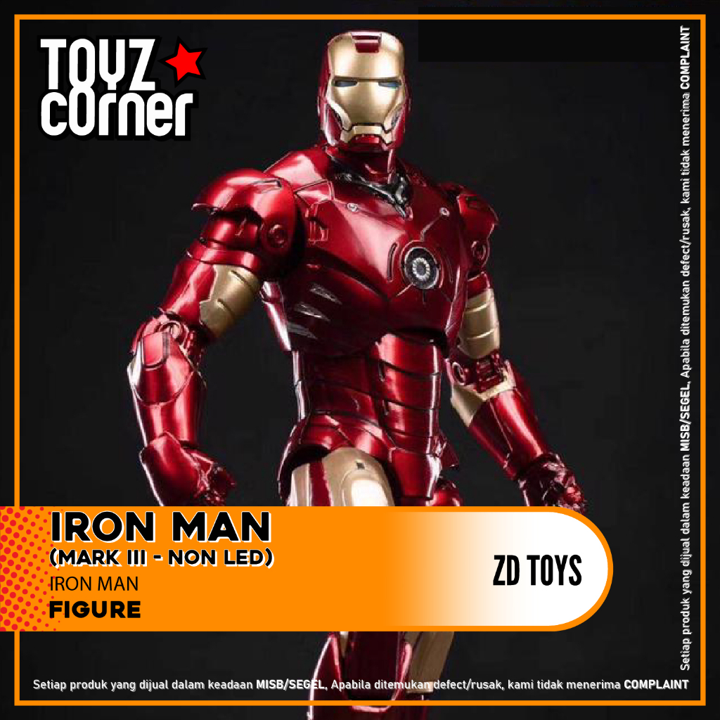 Jual Toyz Corner - Marvel ZD Toys 1/10 Scale Figure Iron Man Mark III ...