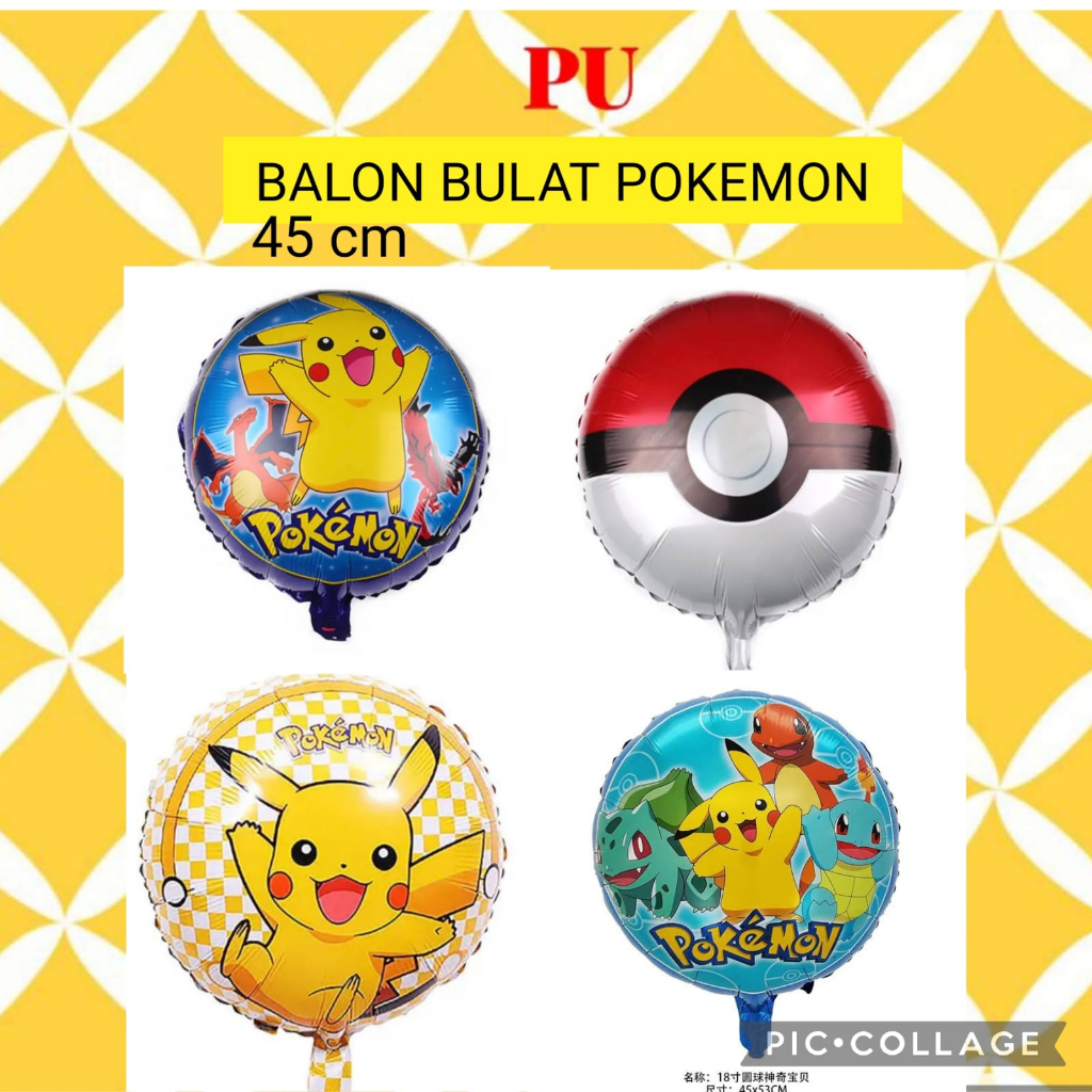 Jual Balon Bulat POKEMON / Balon Foil Pokemon Pikachu | Shopee Indonesia