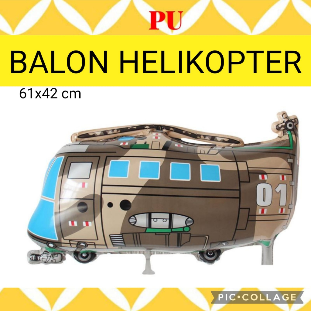 Jual Balon Foil HELIKOPTER / Balon Pesawat Helicopter Tentara | Shopee ...