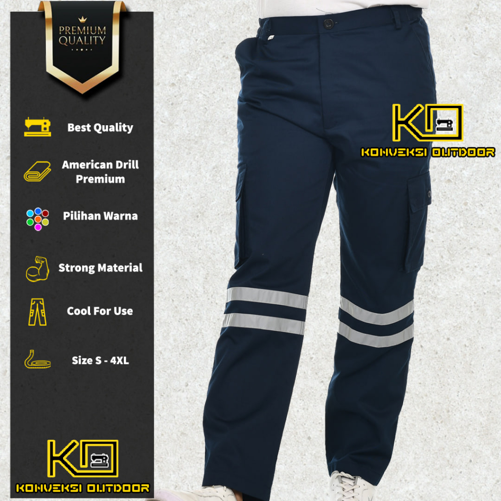 Jual Celana Safety Wearpack Proyek Lapangan K3 Tambang Teknisi Mekanik ...