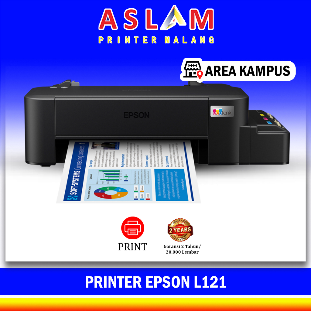 Jual Printer Epson L121 Original Print Only Pengganti L120 Ink Tank - Garansi Resmi Epson ...