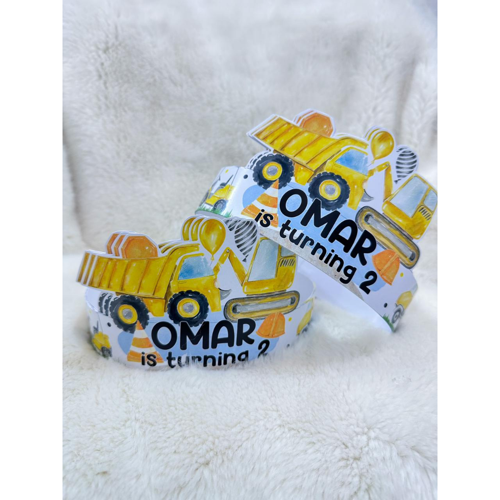 Jual Construction Topi Ulang Tahun Anak / Hiasan Kepala Birthday Party ...