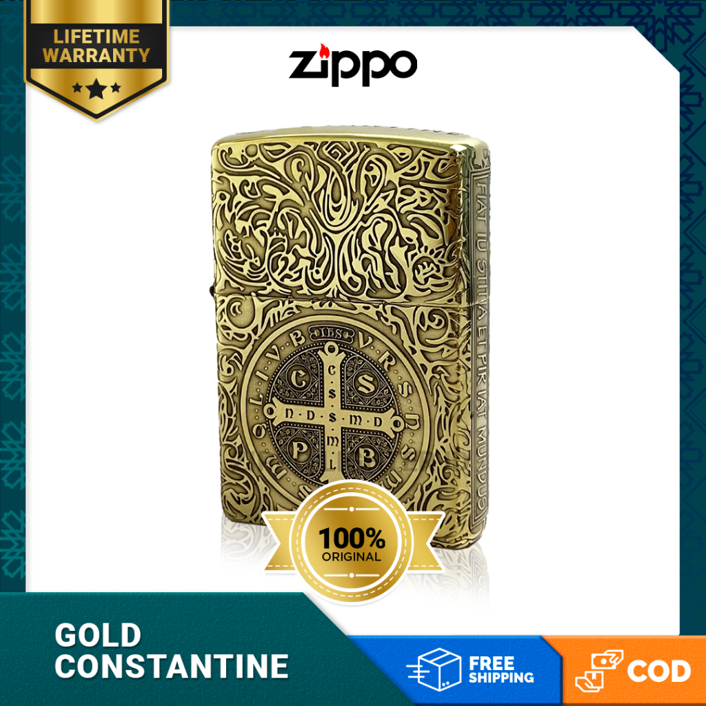 Jual Korek Api Zippo Gold Constantine | Shopee Indonesia