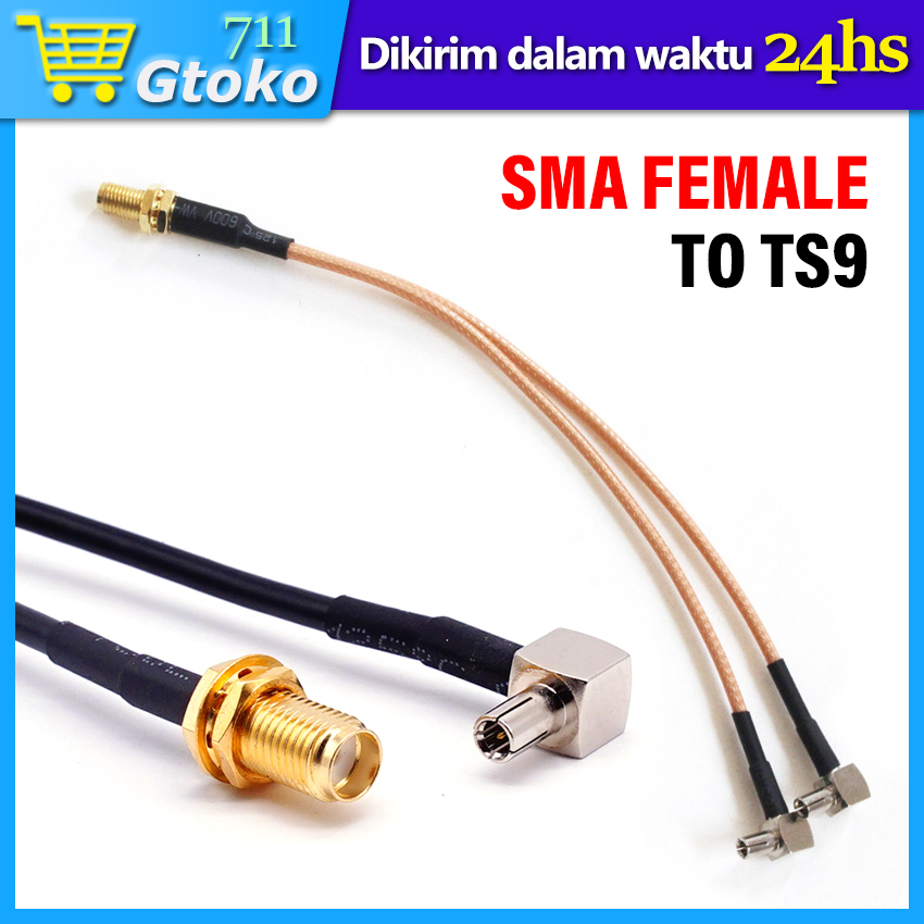 Jual Kabel Pigtail Modem SMA Female To Dual TS9 RG174 RG316 Panjang 20 ...