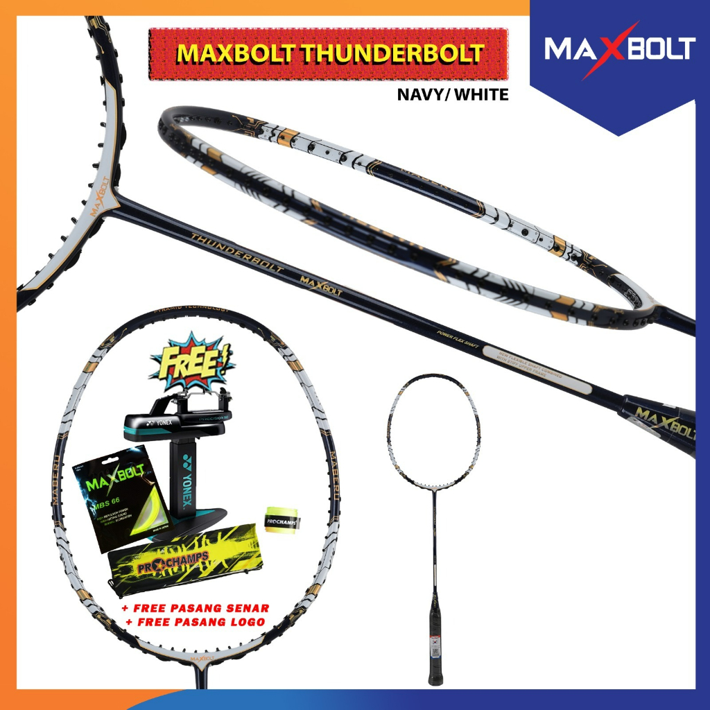 Jual New Color MAXBOLT Thunderbolt Raket Badminton Original | Shopee ...