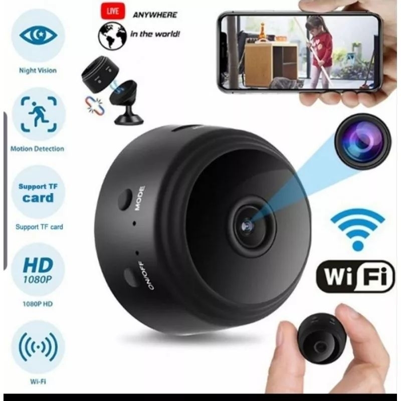 Jual Wireless A9 Mini Camera Wifi HD1080P Micro Kamera Kecil Smart IP ...