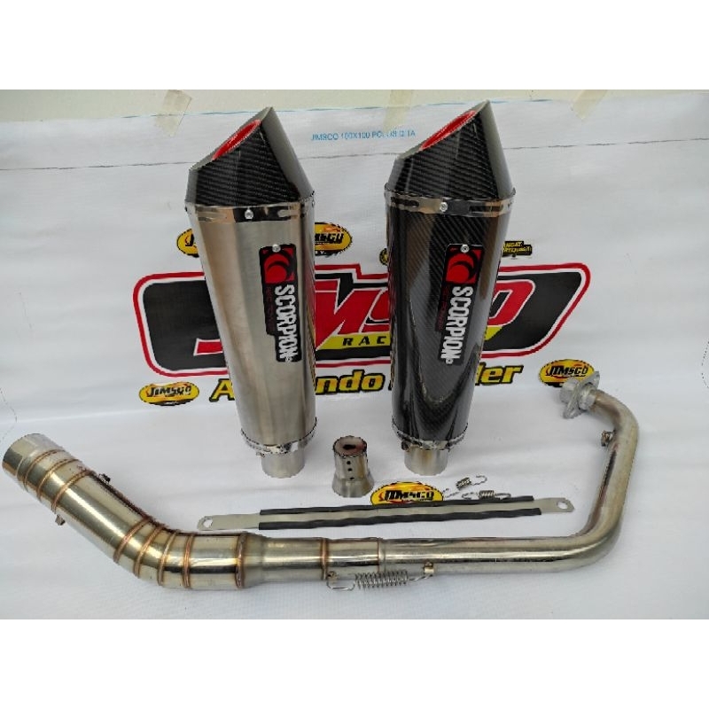 Jual KNALPOT RACING SCORPION [Free Peredam] R15 GSX Vixion CBR Scorpio ...