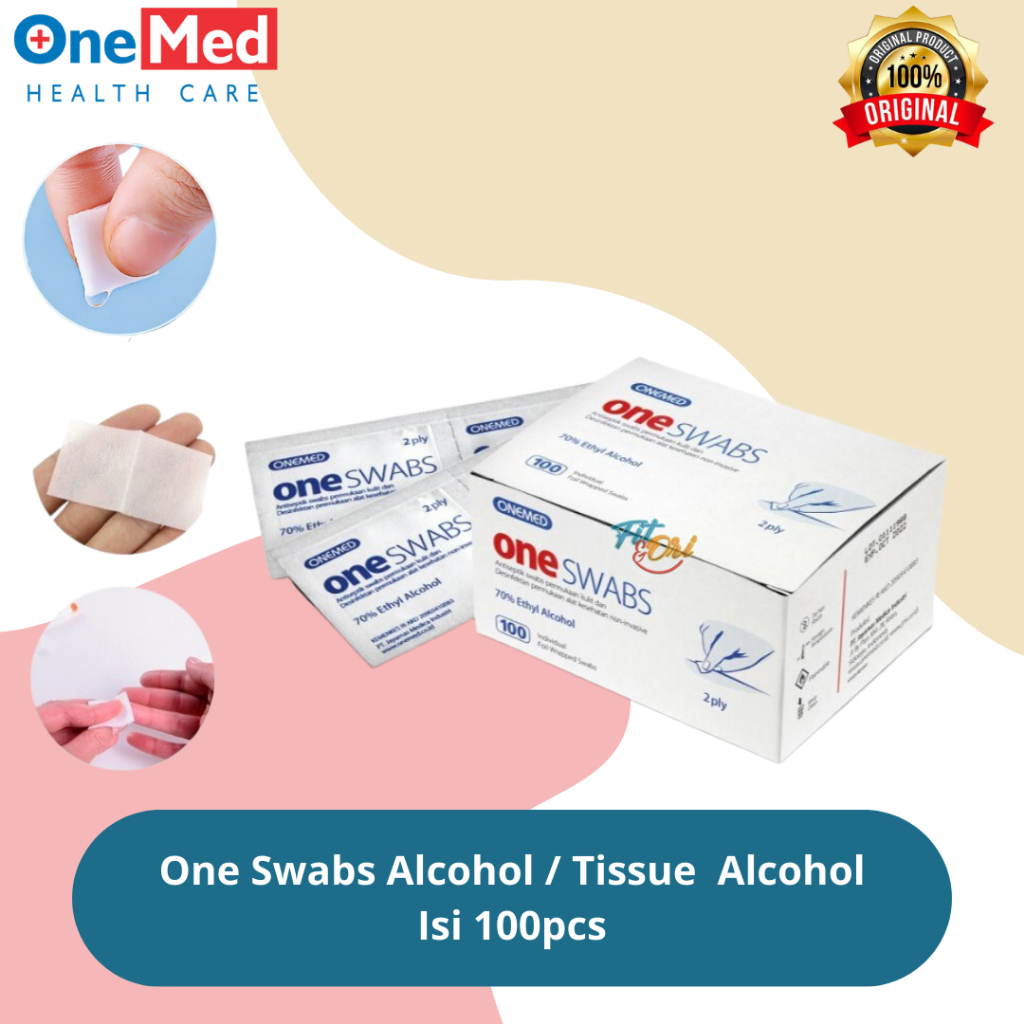Jual Tissue Alkohol Oneswabs / Kapas Onemed / Alkohol Swab One Swabs ...