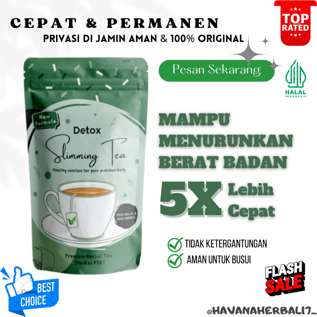 Jual DETOX SLIMMING TEA - TEH DIET PELANGSING DETOX PELUNTUR LEMAK ...