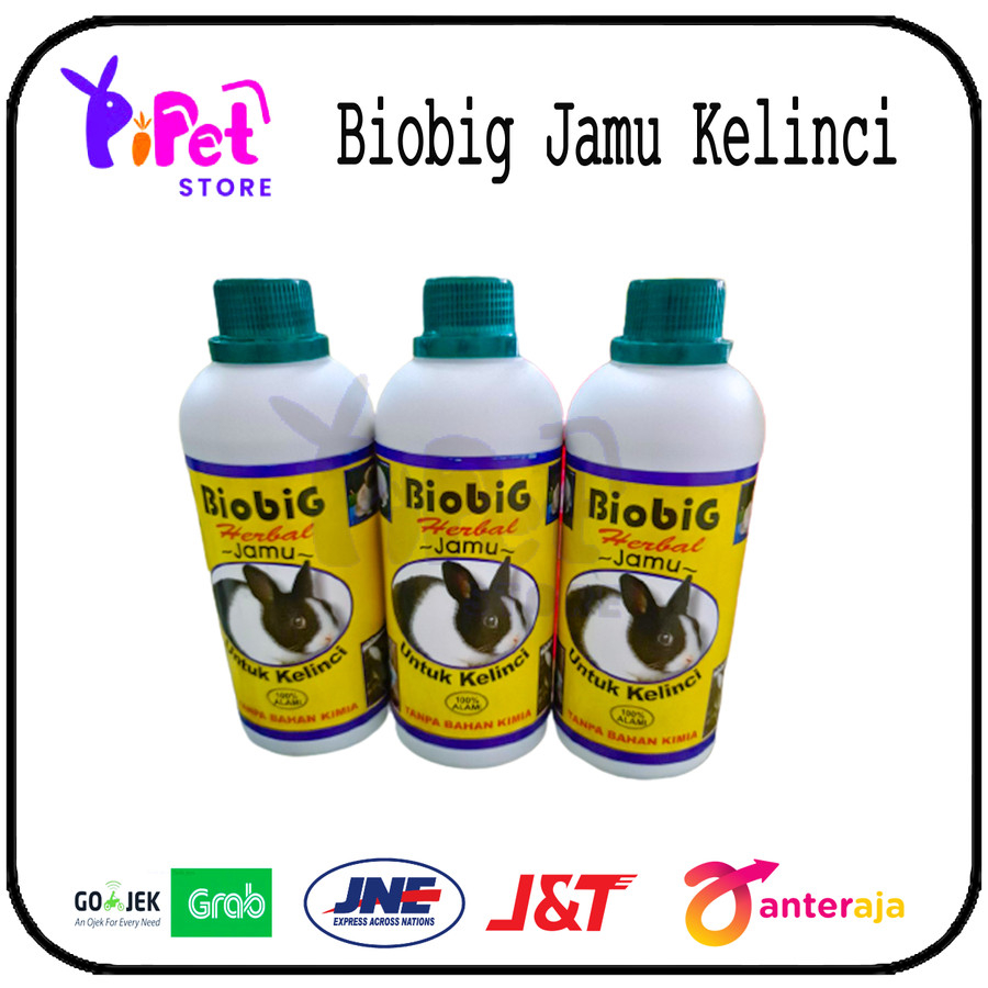 Jual Vitamin Obat Kelinci BIOBIG 500 Ml Jamu Herbal Rabbit Hamster ...