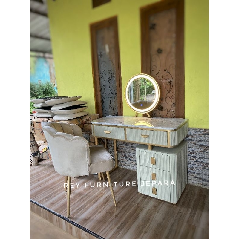 Jual MEJA RIAS MARMER PUTIH CARARA LAMPU LED TOUCHSCREEN SALUR ...