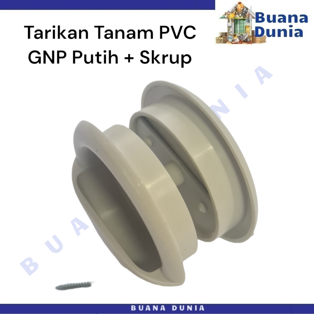 Jual Tarikan Tanam PVC Bulat GNP Putih | Tarikan Pintu Kamar Mandi (1PC ...