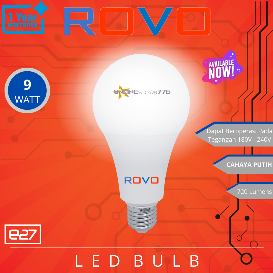 Jual Lampu LED 9W / Bohlam LED 9Watt Putih Murah Bergaransi 1 TAHUN ...