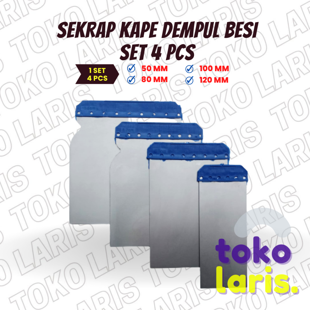 Jual [4 PCS] KAPE KAPI SKRAP SEKRAP DEMPUL TEMBOK KOMPON GYPSUM BESI SS ...