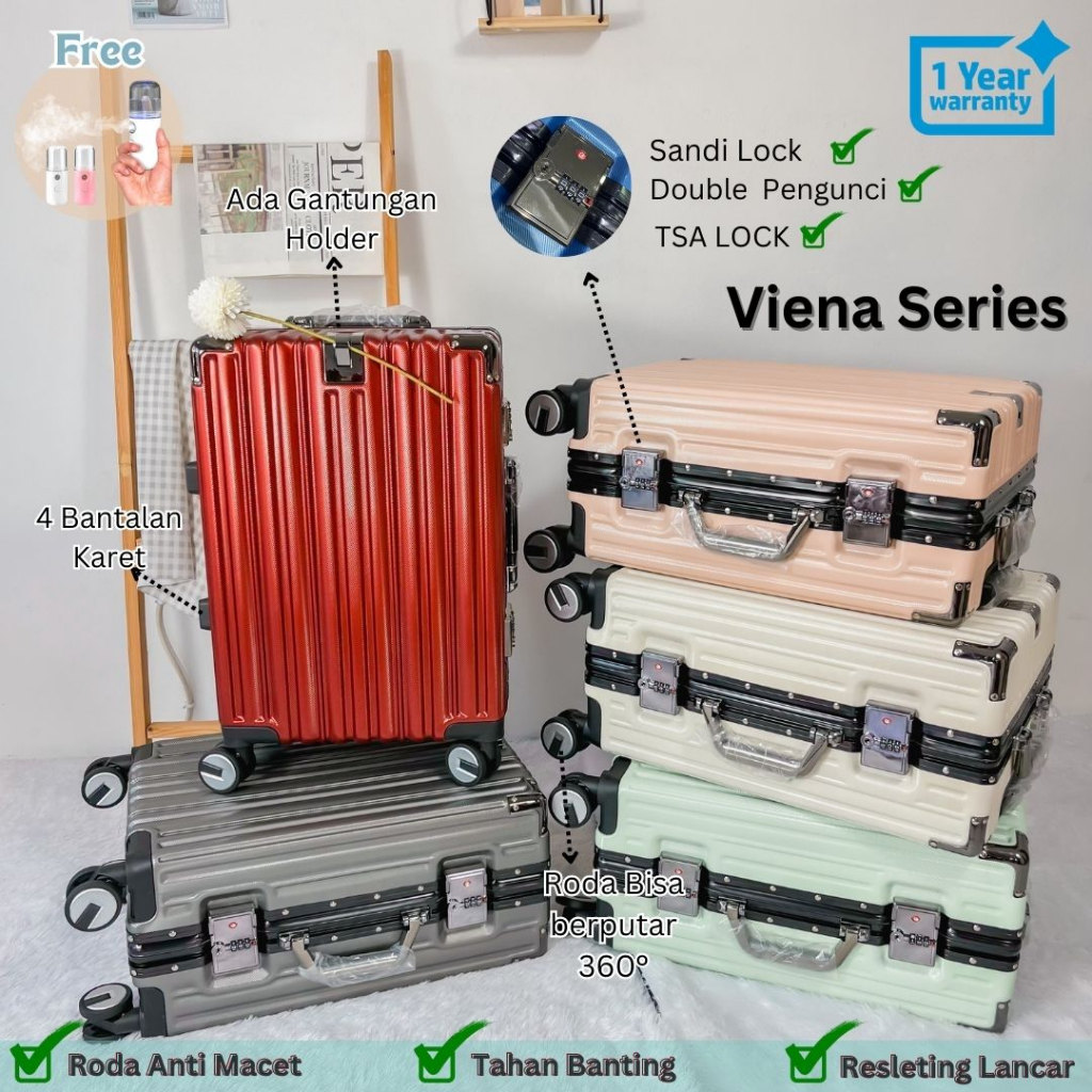 Jual Koper Luxes Kabin Bagasi Viena Series 20 24 Inch Kuat Aluminium ...