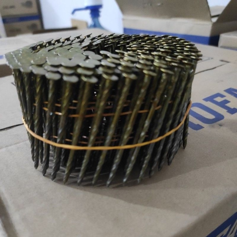 Jual Paku Tembak pallet 65mm Ulir FS65V5 isi 9.000 pcs paku / dus coil ...