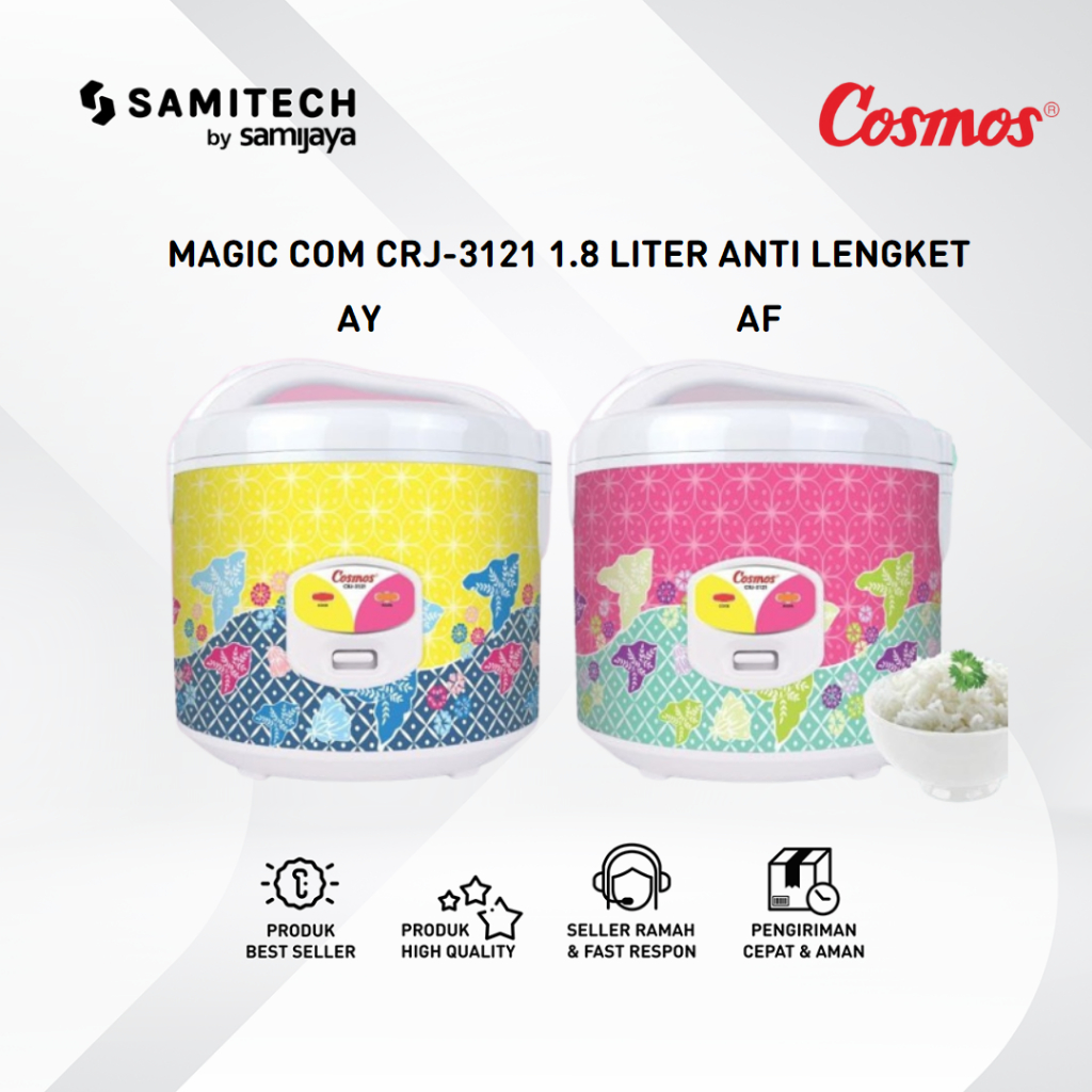 Jual MAGIC COM COSMOS CRJ-3121 1.8 LITER RICE COOKER 3121 ANTI LENGKET ...