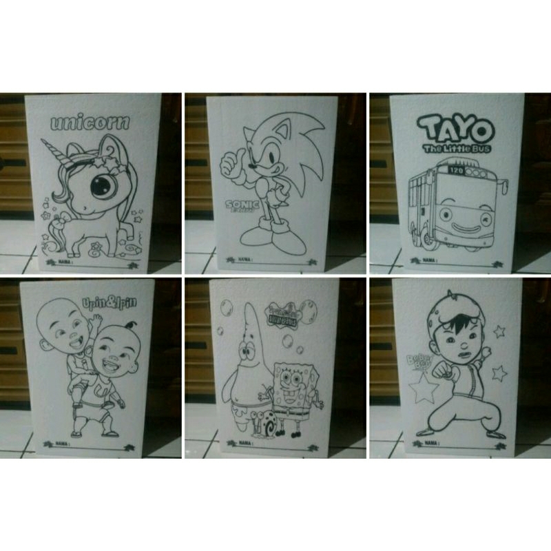 Jual Paket 20 Lembar Sterofoam Lukis Uk 33x50 /Gabus lukis /Mewarnai ...