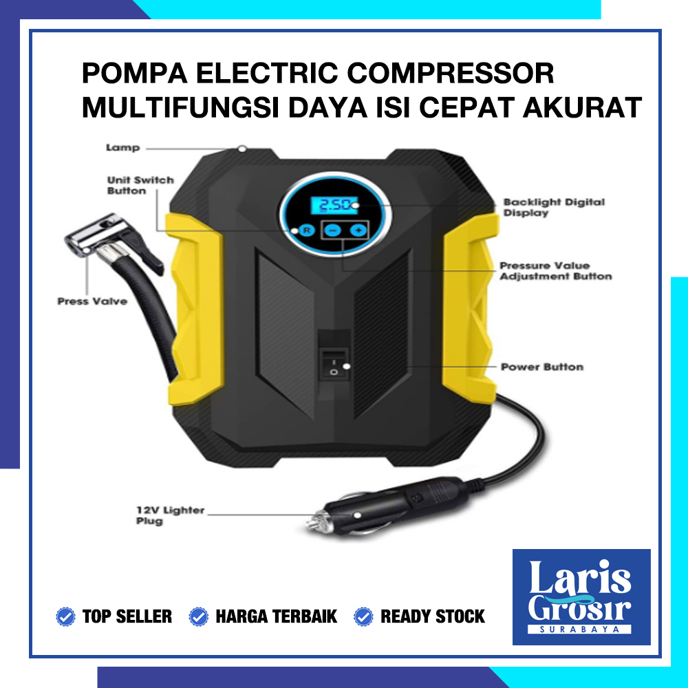 Jual Pompa Ban Carsun Mobil Motor Elektrik LED Pompa Ban Laris Grosir ...