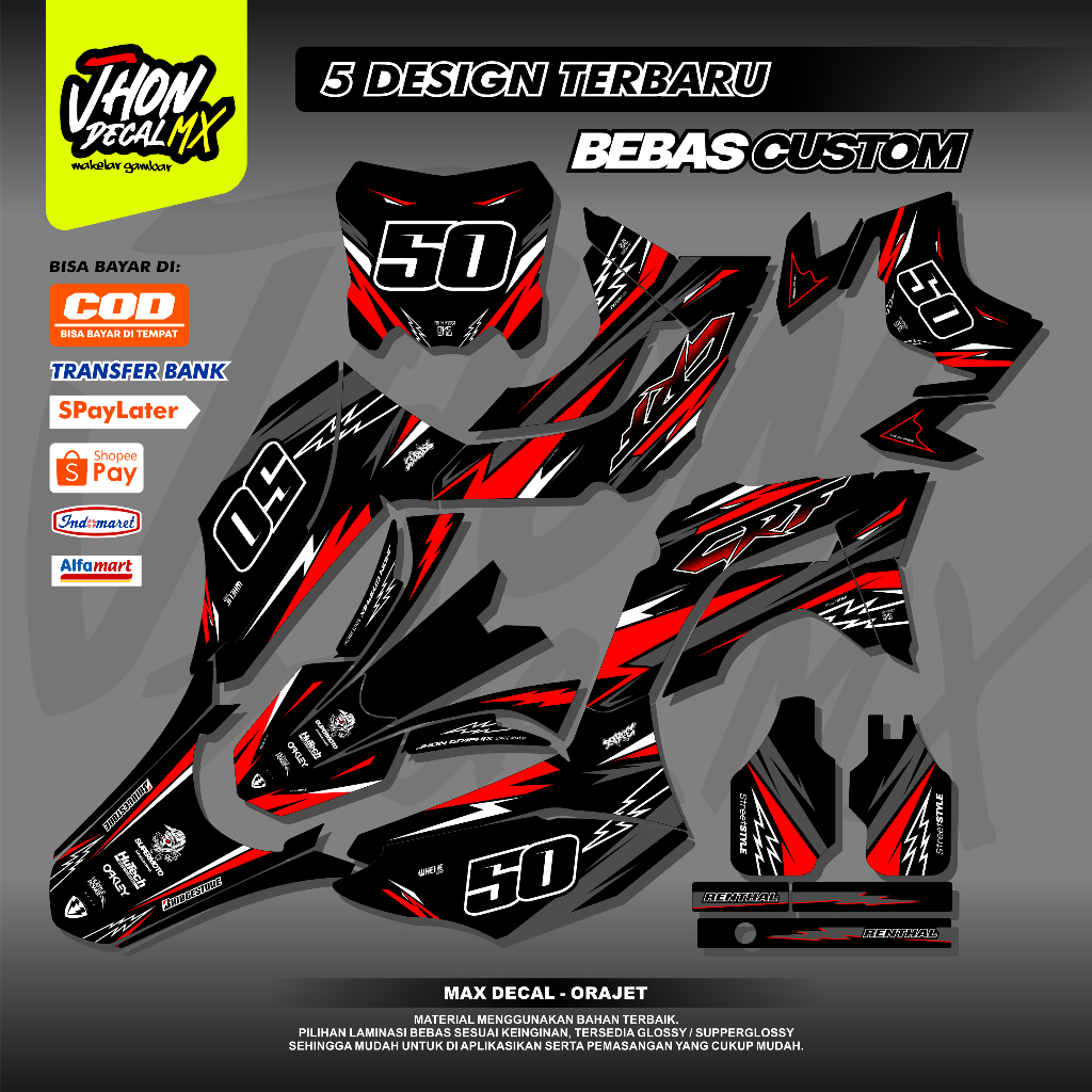 Jual Decal CRF 150 L Full Body Supermoto Keren By JhonDecal | Shopee ...
